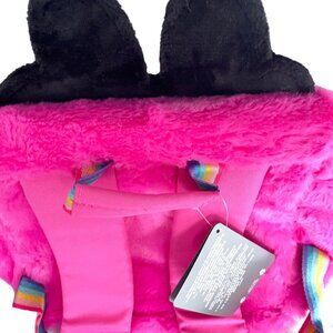 Disney | Accessories | Disney Store Minnie Mouse Pink Fuzzy Backpack ...